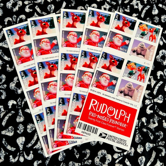 Office | Rare 10 Rudolph The Red Nosed Reindeer Usps Forever Stamps ...